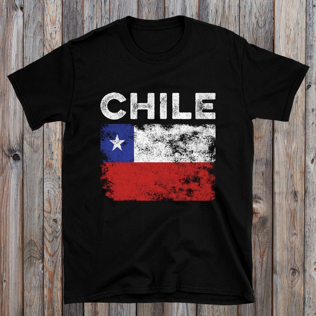 Chile Flag Distressed Chilean Flag T-shirt - Etsy