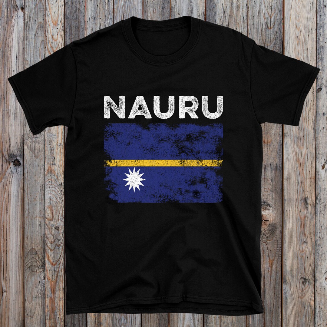 Nauru Flag Distressed Nauruan Flag T-shirt - Etsy