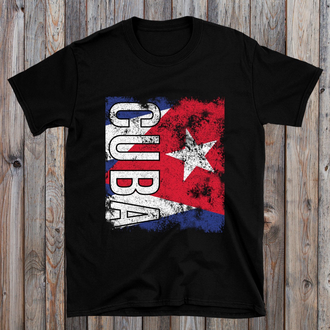Cuba Flag Distressed Flag T-shirt - Etsy