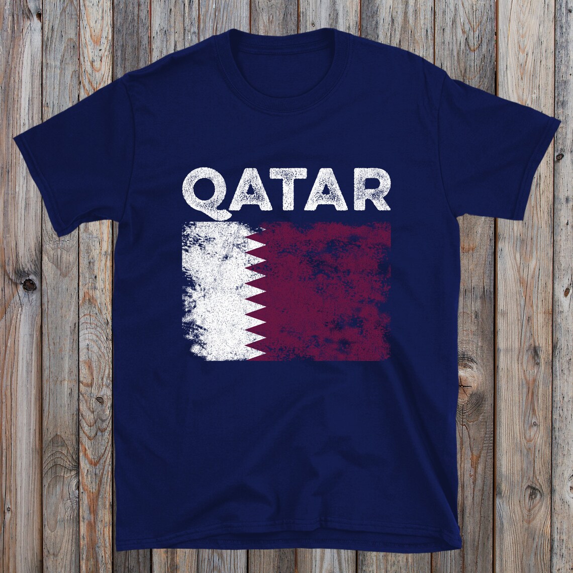 Qatar Flag Distressed Qatari Flag T-shirt - Etsy
