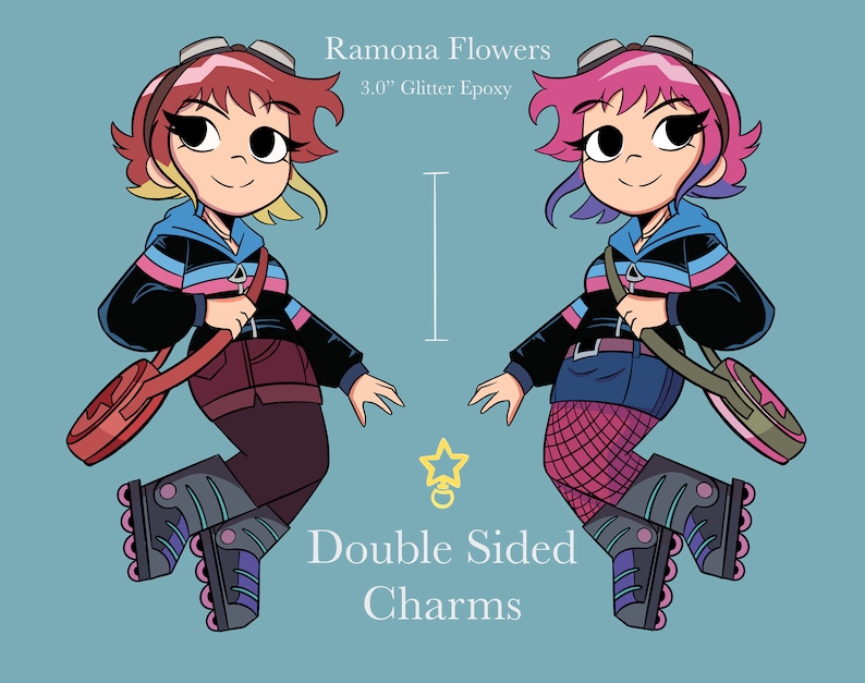 Scott Pilgrim Takes Off! Ramona Flowers - 3” Expoxy/glitter Double ...