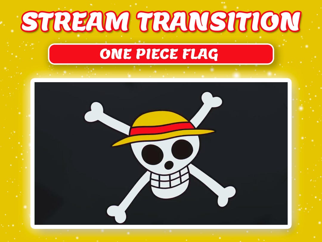 Anime Transition One Piece Flag *WITH SOUND*- Stinger Overlay for ...
