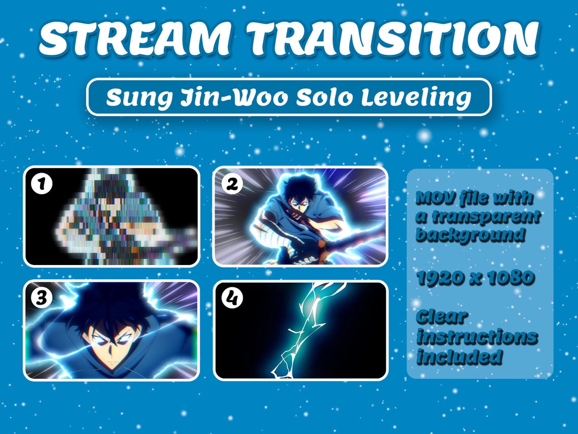 Anime Transition Aura Level Overlay *WITH SOUND* - Stinger Overlay for ...