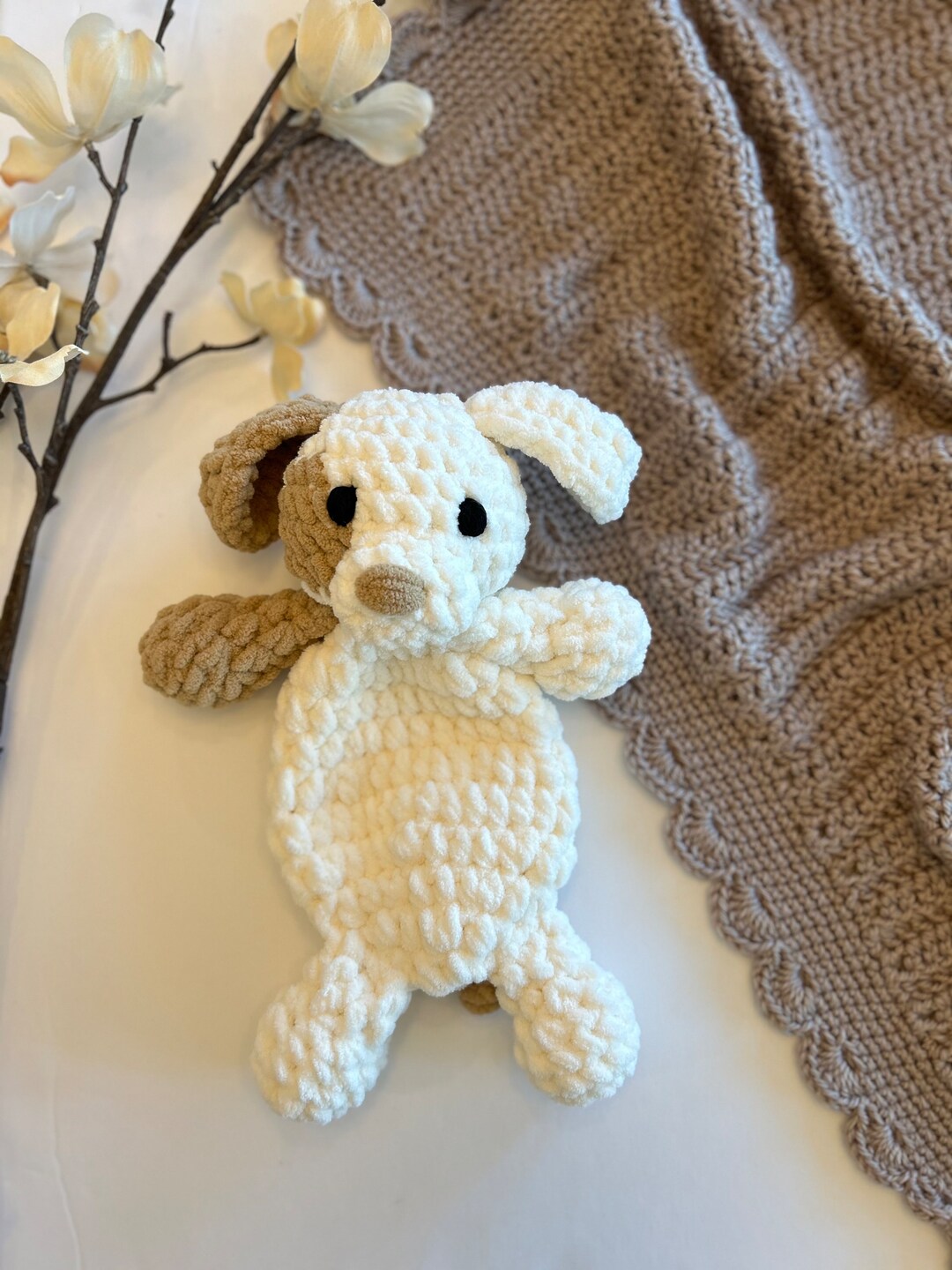 Puppy Snuggler, Crochet Snuggler, Crochet Lovey, Handmade Puppy Dog ...