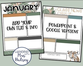 Editable Classroom Newsletter Template, Colorful Boho Class Newsletter ...