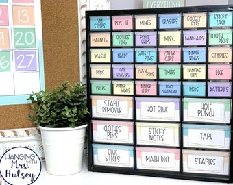 Editable Pastel Teacher Toolbox Labels Pastel Paradise - Etsy
