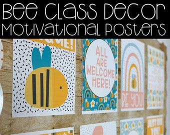 Honey Bee Classroom Posters, Easy and Modern Classroom Decorations ...