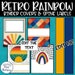 Retro Rainbow Binder Covers and Spine Labels - Retro Decor - Retro ...