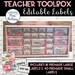 Floral Teacher Toolbox Labels: Farmhouse Classroom Decor (editable) - Etsy
