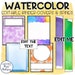 Watercolor Binder Covers and Spine Labels - Watercolor Decor ...