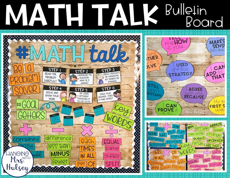 Math Talk Bulletin Board Bundle - Etsy