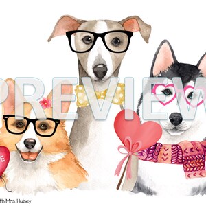 Valentine's Day Bulletin Board - Hipster Dog - Etsy