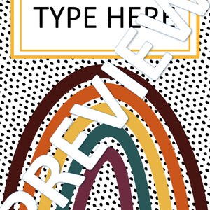 Retro Rainbow Binder Covers and Spine Labels - Retro Decor - Retro ...