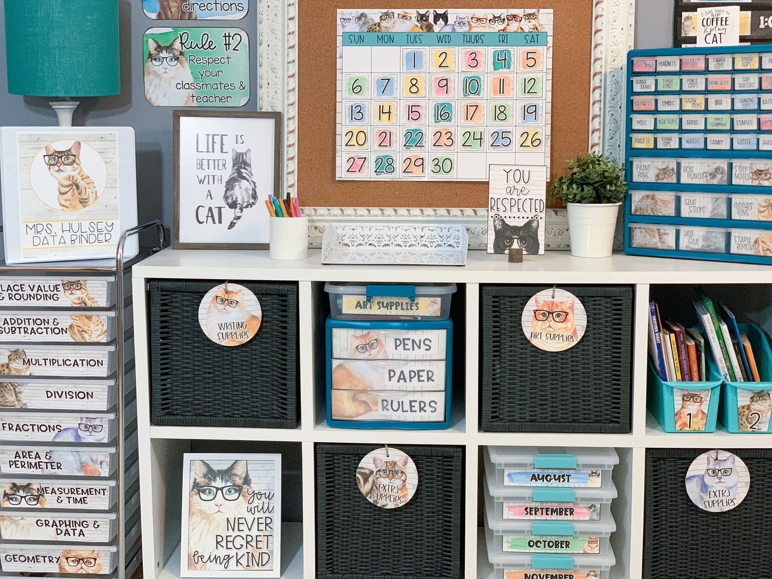 Hipster Cat Classroom Decor Bundle - Etsy