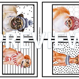 Christmas Bulletin Board - Winter Bulletin Board- Hipster Dog Decor ...