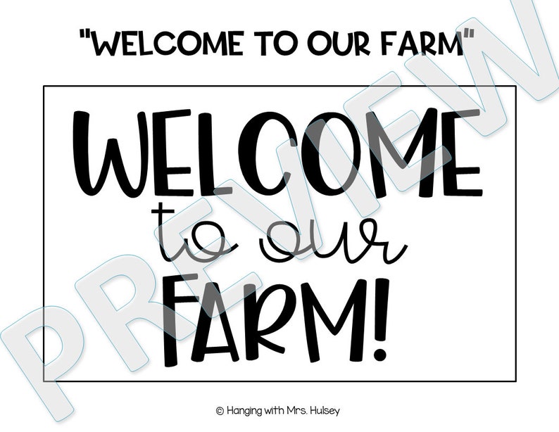 Farm Welcome Bulletin Board: Classroom Decor (digital Download) - Etsy