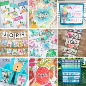 Tropical Classroom Decor Bundle - Etsy