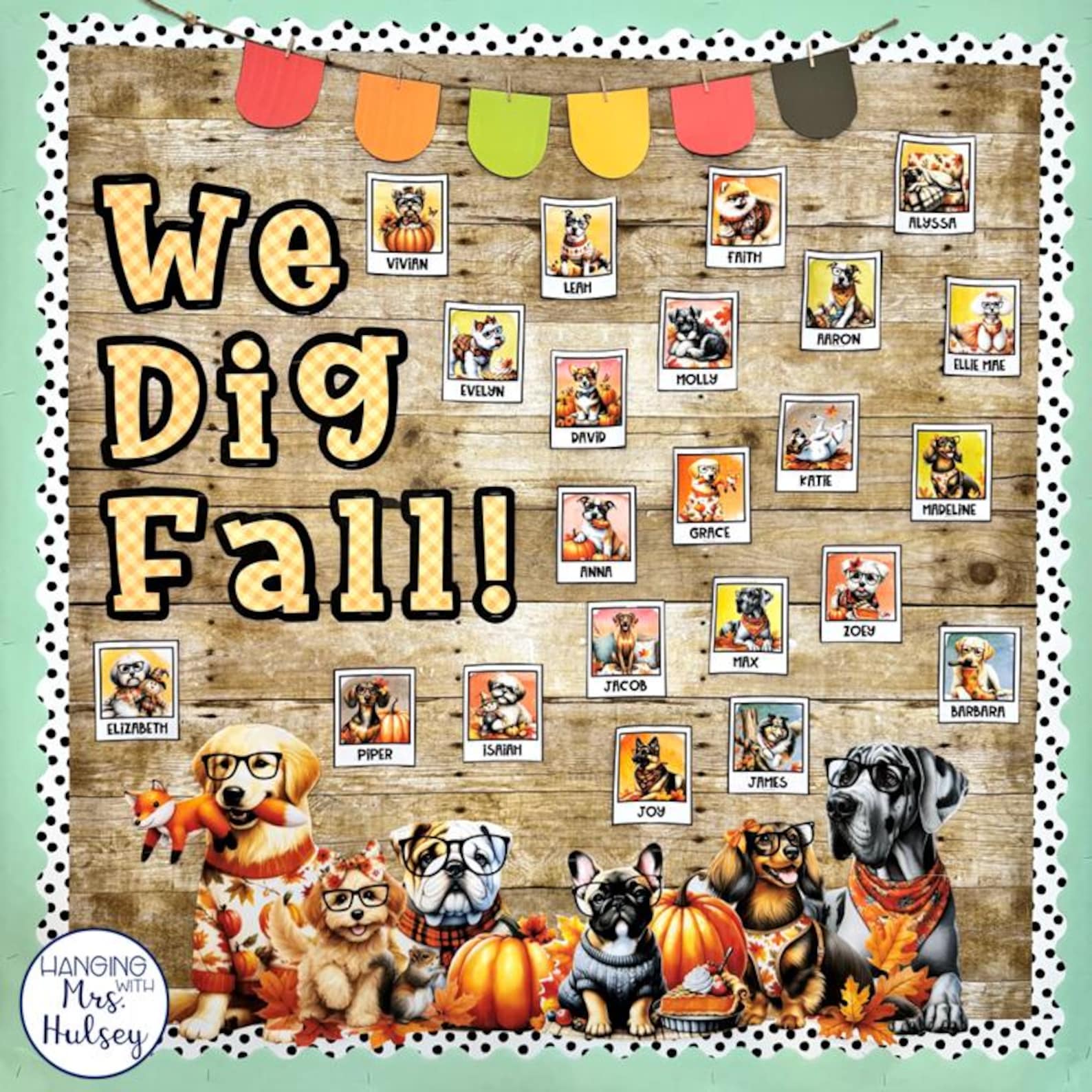 Dog Bulletin Board Bundle: Holiday Classroom Decor (PDF Download) - Etsy