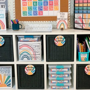 Retro Rainbow Classroom Decor Bundle - Etsy