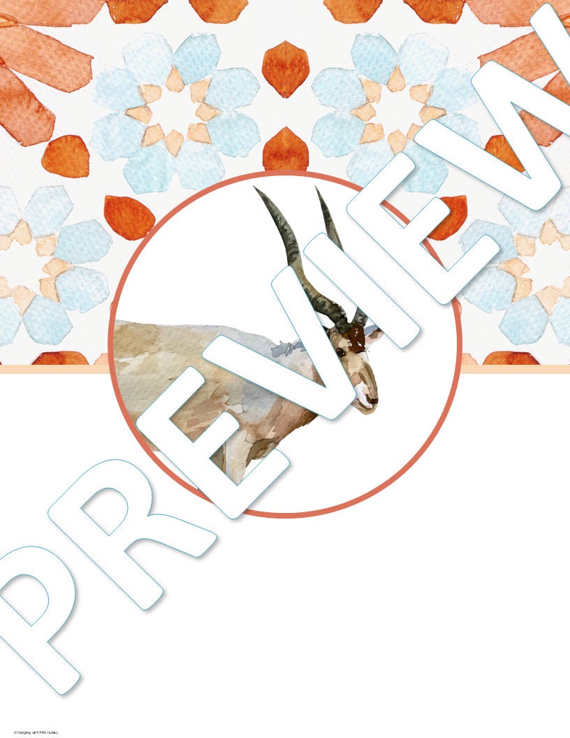 Boho Desert Binder Covers and Spine Labels - Etsy