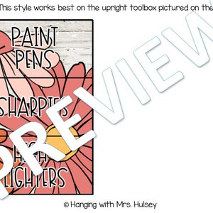 Retro Daisy Teacher Toolbox Labels: Editable Classroom Decor ...