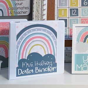 Boho Rainbow Binder Covers & Spine Labels: Editable Classroom Decor - Etsy