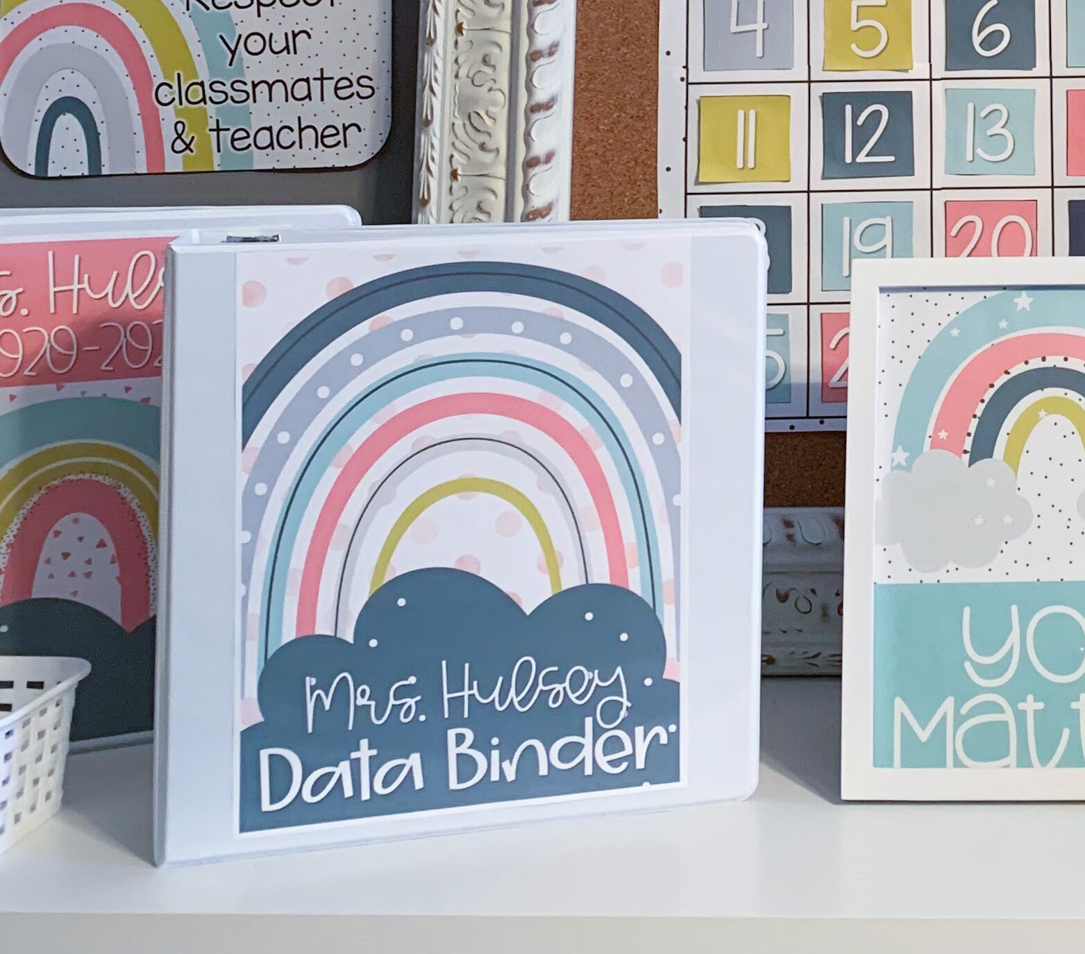 Boho Rainbow Binder Covers & Spine Labels: Editable Classroom Decor - Etsy