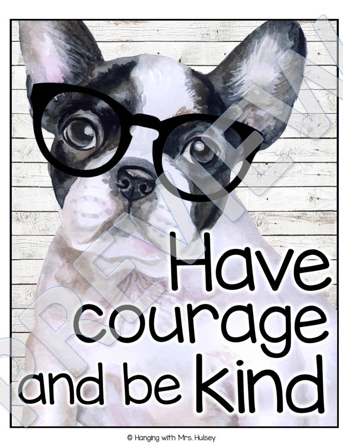Hipster Dogs Motivational Posters: Watercolor Classroom Decor (digital ...