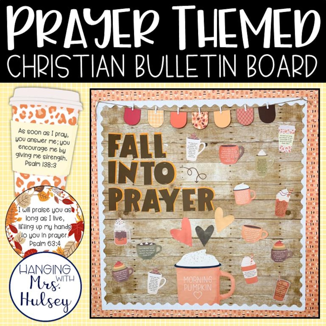 Fall Prayer Bulletin Board - Christian Bulletin Board - Prayer - Church ...
