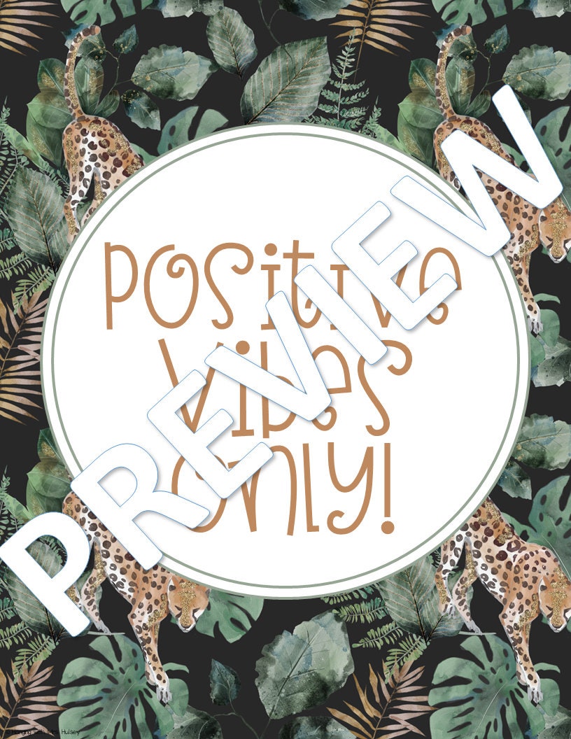 Boho Jungle Motivational Posters - Etsy