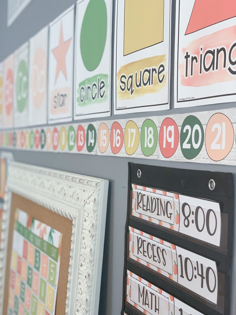Peach Classroom Decor Bundle - Etsy