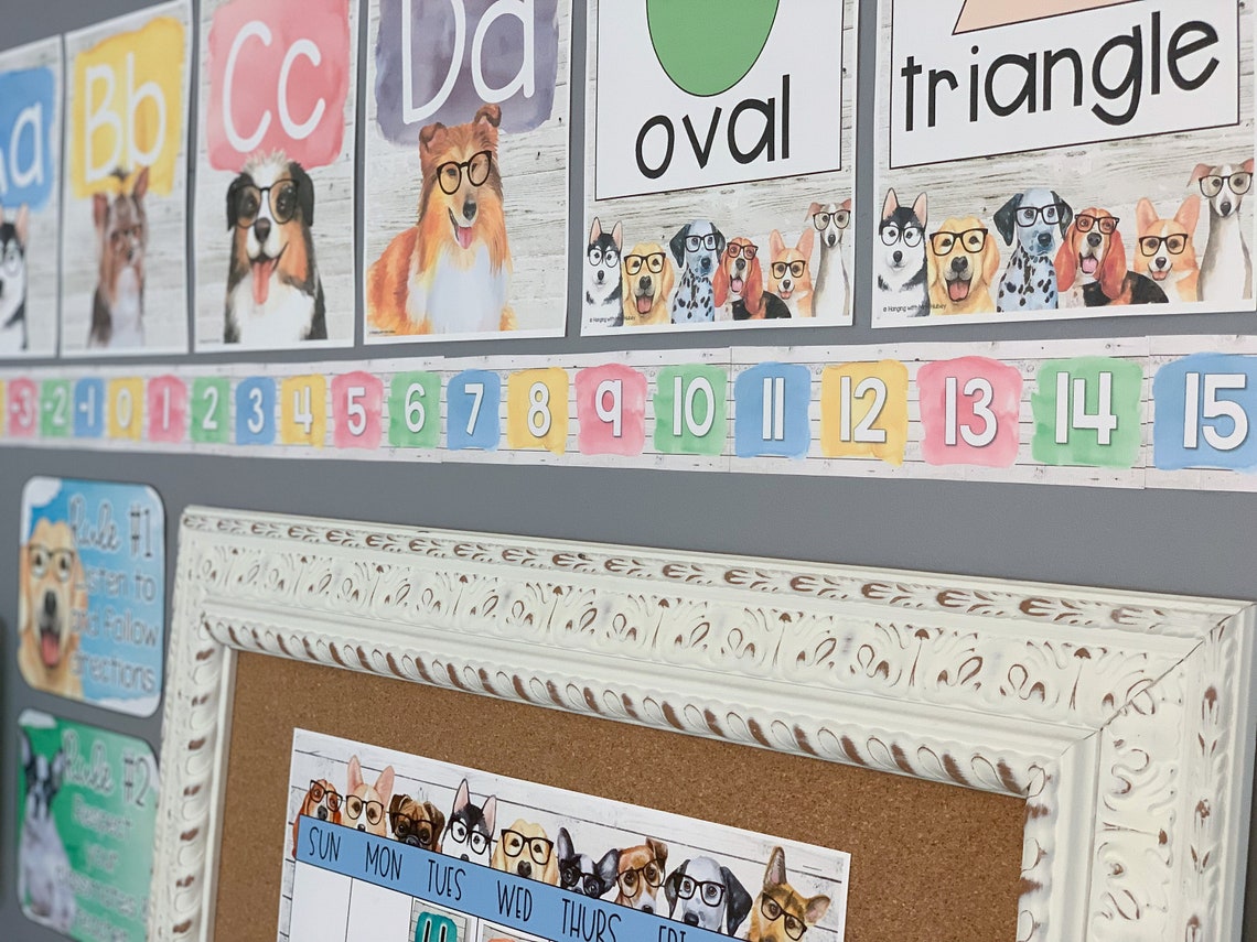 Hipster Dog Classroom Decor Bundle - Etsy