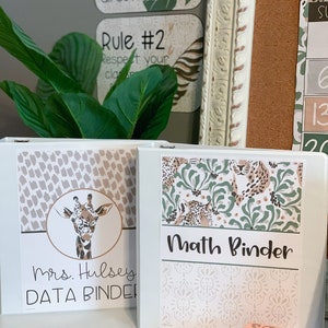 Boho Jungle Binder Covers and Spine Labels - Jungle Decor - Jungle ...