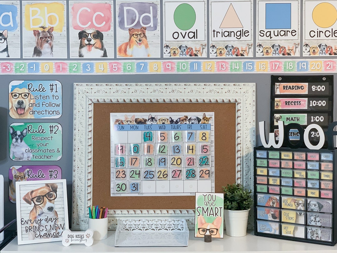 Hipster Dog Classroom Decor Bundle - Etsy