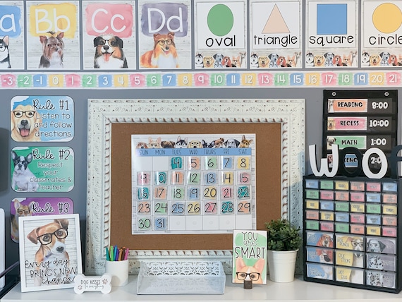 Hipster Dog Classroom Decor Bundle | Etsy