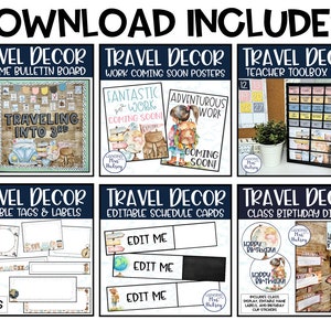 Travel Class Decor Bundle - Etsy