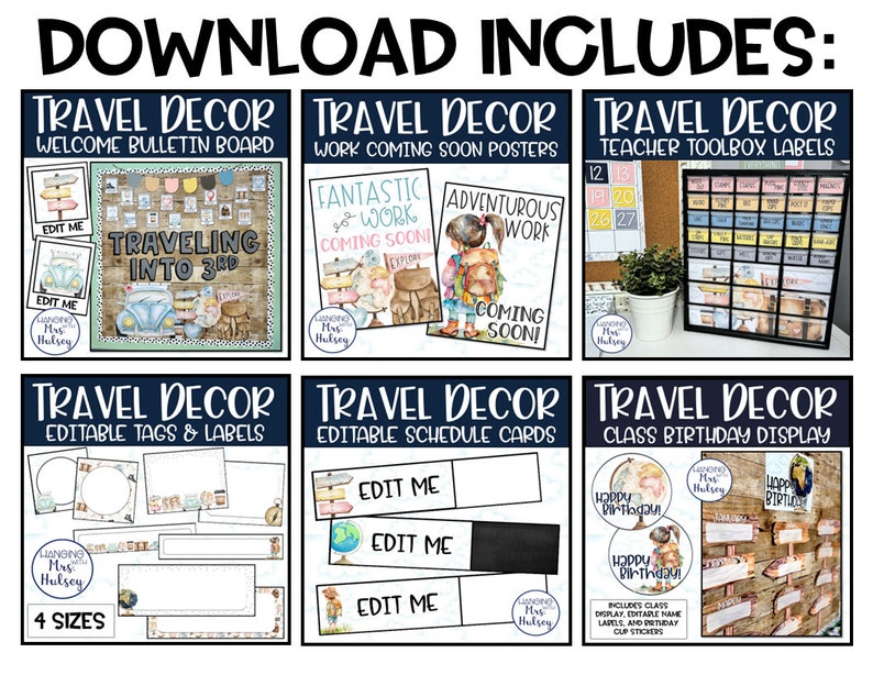 Travel Class Decor Bundle - Etsy
