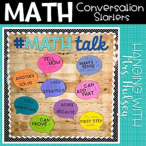 Math Talk Bulletin Board Bundle - Etsy