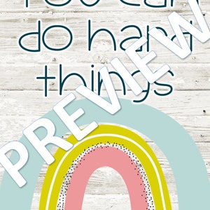 Boho Rainbow Motivational Posters - Rainbow Classroom Decor - Boho ...