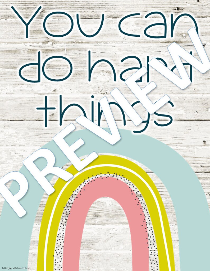 Boho Rainbow Motivational Posters - Etsy