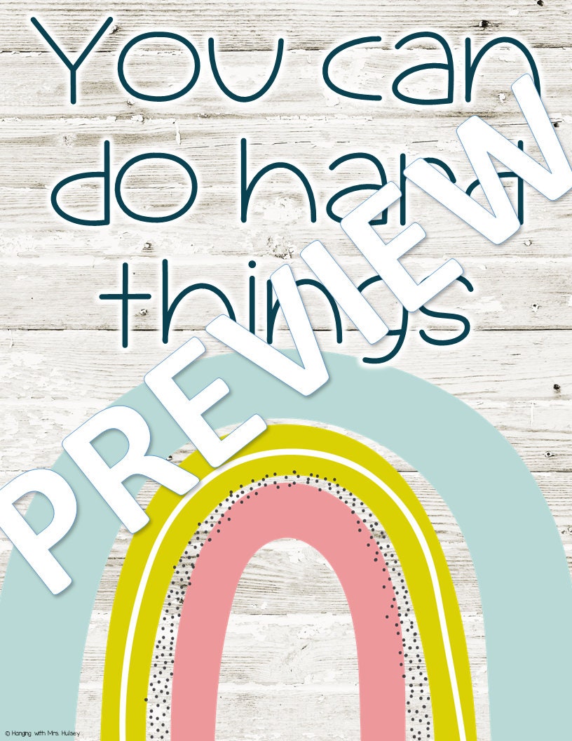 Boho Rainbow Motivational Posters - Etsy