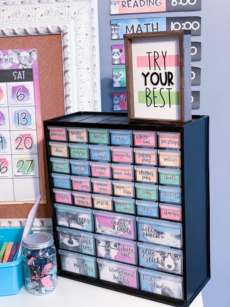 Hipster Animals Classroom Decor Bundle - Etsy