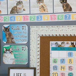Hipster Cat Classroom Decor Bundle - Etsy