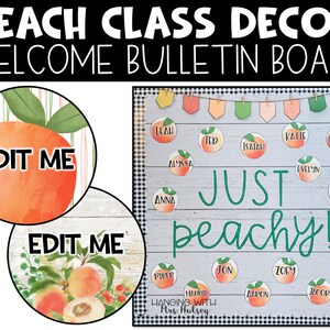 Peach Welcome Back to School Bulletin Board - Etsy