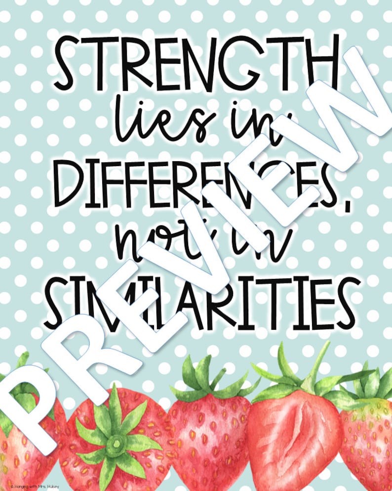 Strawberry Motivational Posters: Classroom Decor (digital Download) - Etsy