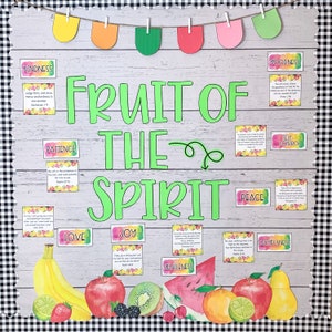 Fruit of the Spirit Bulletin Board: Christian Classroom Decor - Etsy