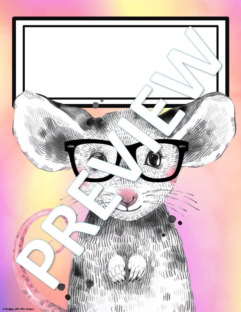 Hipster Animals Binder Covers and Spine Labels - Etsy