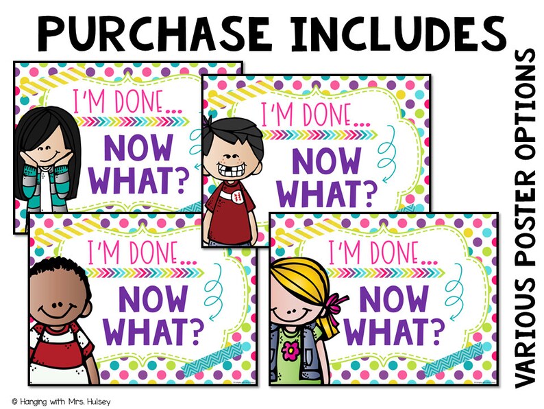 Editable Classroom Posters: Early Finisher Activities (digital Download ...