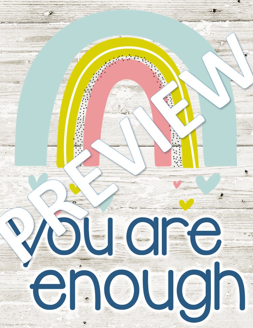 Boho Rainbow Motivational Posters: Classroom Decor (digital Download ...