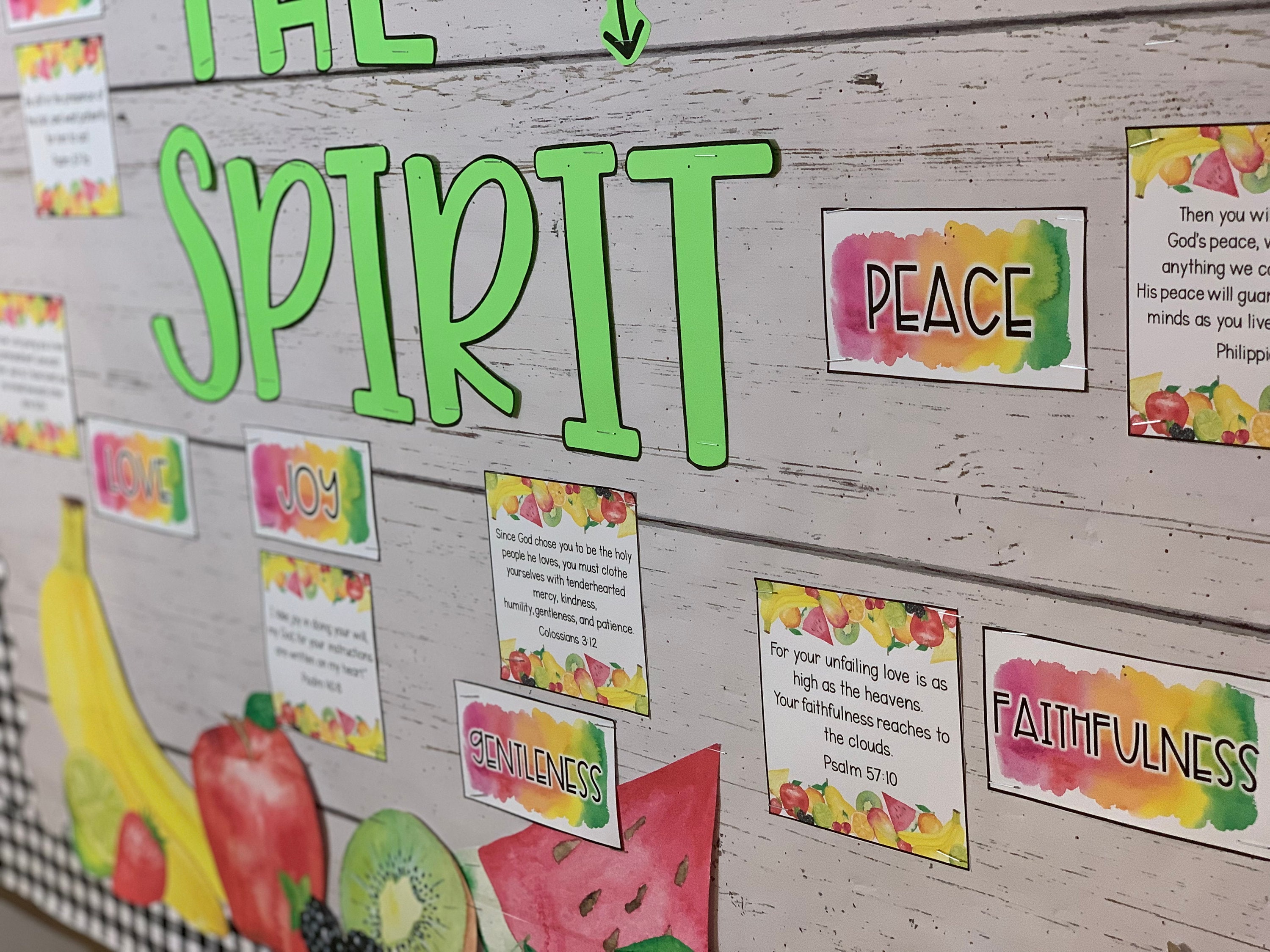 Fruit of the Spirit Bulletin Board Christian Bulletin Board Bible ...